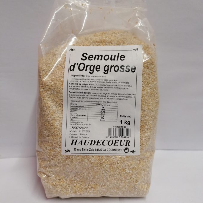 SEMOULE D’ORGE GROSSE FRANCE - Epicerie Gaucher